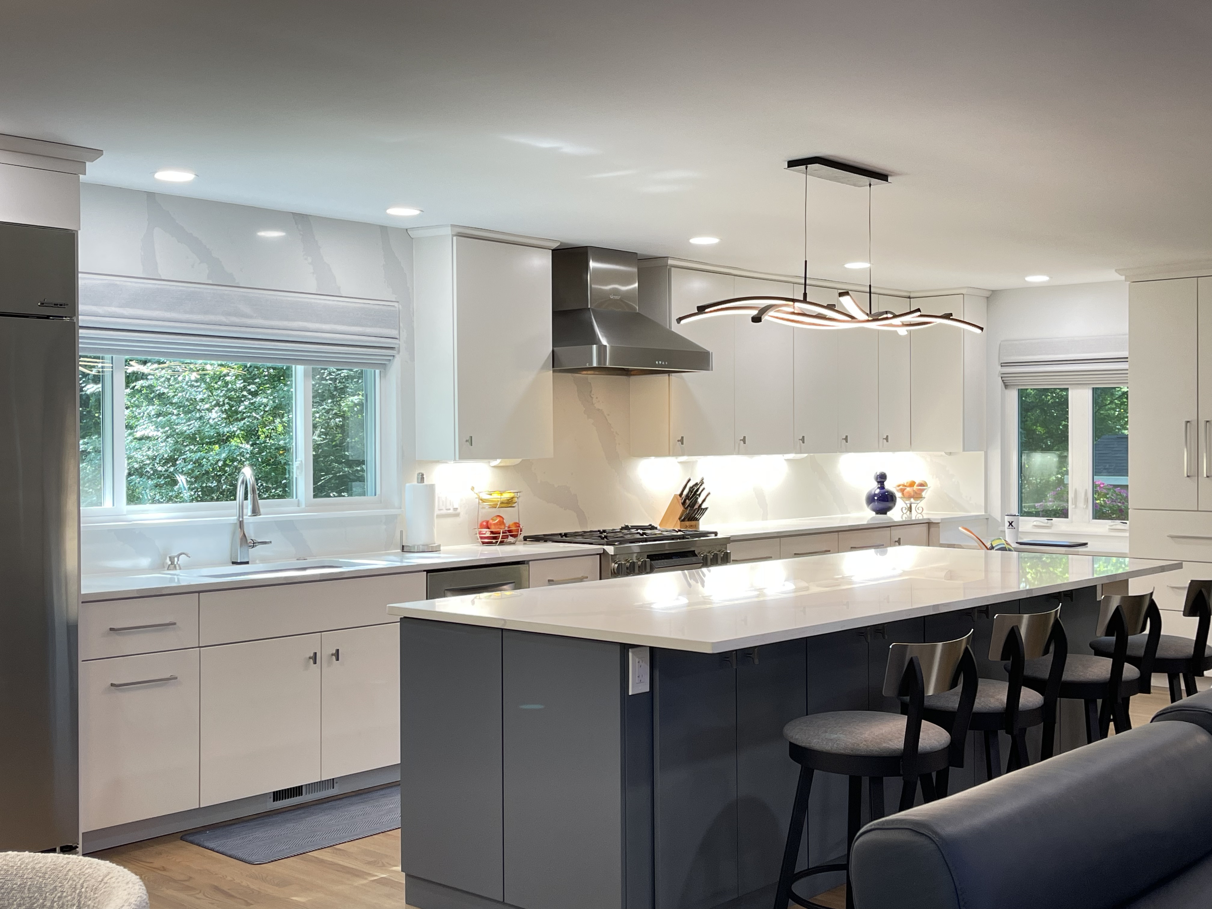 Kitchen Lighting Installation | Ceiling & Under Cabinet - New Leaf Home ...